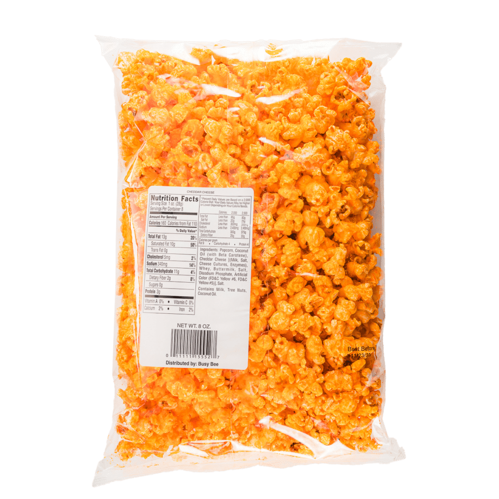 Bee-licious, cheddar cheese popcorn - Busy Bee