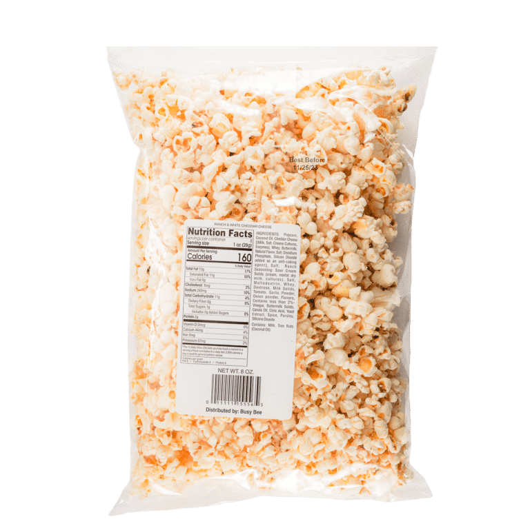 Bee-licious, white cheddar ranch popcorn - Busy Bee