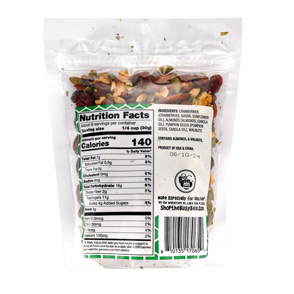 Brainy Bee trail mix - Busy Bee